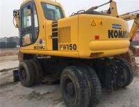 China Original 15 Ton Komatsu Mobile Excavator Pw150, Used Hydraulic Wheel Excavator Komatsu Pw150 Good Quality Low Price on Sale for sale