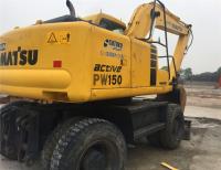 China Original 15 Ton Komatsu Mobile Excavator Pw150, Used Hydraulic Wheel Excavator Komatsu Pw150 Good Quality Low Price on Sale for sale