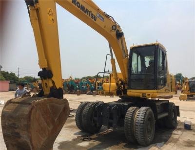 China Used 15 Ton Wheel Excavator Komatsu Pw150, Wonderful Performance Komatsu Mobile Digger Pw150 Hot Selling for sale