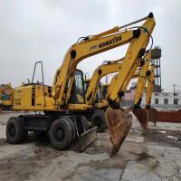 China Used 15 Ton Wheel Excavator Komatsu Pw150, Wonderful Performance Komatsu Mobile Digger Pw150 Hot Selling for sale