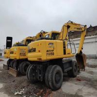 China Used 15 Ton Wheel Excavator Komatsu Pw150, Wonderful Performance Komatsu Mobile Digger Pw150 Hot Selling for sale