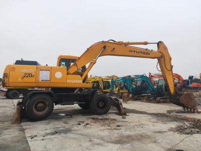 China Used Original Hyudani 20 Ton Wheel Excavator R200W, High Quality Korean Mobile Excavator Hyundai R200 Low Price in Stock for sale