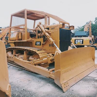 China Secondhand Caterpillar D7g with Ripper Used Crawler Deozer Cat Medium Size Track Bulldozer Used for Wood Working for sale