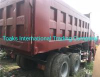 China Red Color Sinotruk Heavy Duty Tipper Truck HOWO 10 Wheels 375 Horsepower for sale