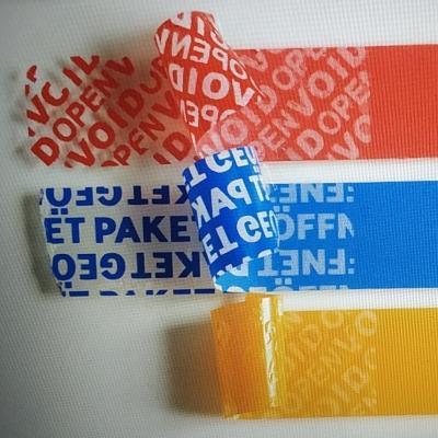 China Transfer Tamper Resistant Void Evident Security Tape for sale