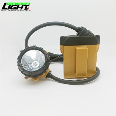 China 10.4Ah Rechargeable Corded Cap Lamp Coal Mining Lights 25000 lux 18hrs Working Time with Low Power Warning for sale