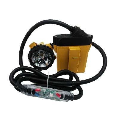 China Waterproof LED Underground Mining Headlamp with 3W 348LM 10.4Ah Battery 15H Runtime Red/Blue/Green Auxiliary Lights for sale