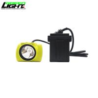 China Oled Display Coal Mining Head Lights 25000 Lux Waterproof Mining Corded Cap Lamp 13.6Ah Big Lithium Battery for sale