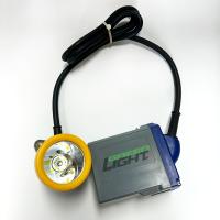 China GLT-7C Corded Cap Lamp with 17hrs Working Time Impact Resistant LED Mining Headlamp Featuring One Main Light Two Auxiliary Lights for sale