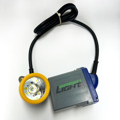 China GLT-7C Corded Cap Lamp with 17hrs Working Time Impact Resistant LED Mining Headlamp Featuring One Main Light Two Auxiliary Lights for sale