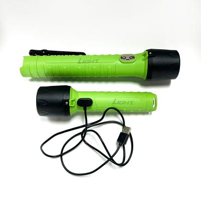 China Anti-explosion USB Rechargeable LED Flashlight IP68 Water-proof High Quality Lighting Modes Hand Torch for sale