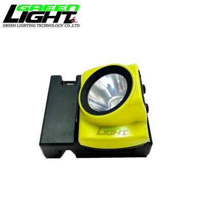 China GLC-6S Cordless Mining Cap Lamp, Explosion Proof IP68 Waterproof Rechargeable LED Miner Headlamp with OLED Screen for sale