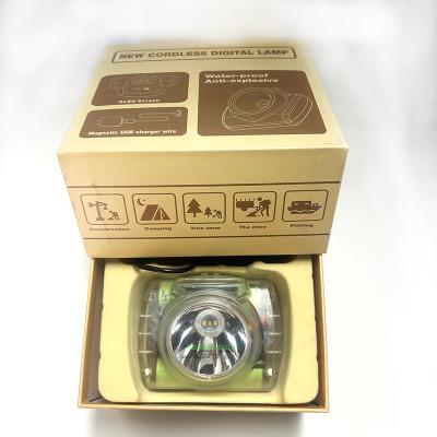 China GLC-6(A/B) Cordless Cap Lamp 15-30H Working Time 3.7V Li-ion Battery IP68 Waterproof Underground Mining Headlamp with Magnetic Charging & OLED Screen for sale