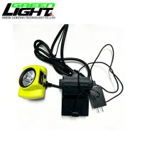 China Rechargeable Mining Cap Lamp 16000Lux LED Miner Headlamp OLED Display IP68 Waterproof with Rear Strobe Light for sale