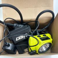 China Rechargeable Mining Cap Lamp 16000Lux LED Miner Headlamp OLED Display IP68 Waterproof with Rear Strobe Light for sale