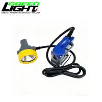 China 15000Lux Corded Mining Cap Lamp Rechargeable LED Miner Headlamp IP68 Waterproof 7800mAh Underground Light for sale