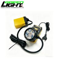 China Rechargeable Corded Mining Cap Lamp 25000Lux LED Miner Headlamp IP68 Waterproof High Capacity Battery GL12-A for sale