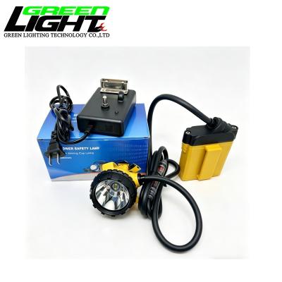 China GLC12-A Corded Mining Cap Lamp 25000Lux LED Miner Headlamp IP68 Waterproof 13.6Ah Rechargeable Underground Light for sale