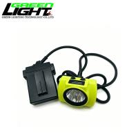 China Rechargeable Mining Cap Lamp 16000Lux LED Miner Headlamp OLED Display IP68 Waterproof with Rear Strobe Light for sale