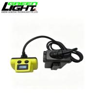 China Rechargeable Mining Cap Lamp 16000Lux LED Miner Headlamp OLED Display IP68 Waterproof with Rear Strobe Light for sale
