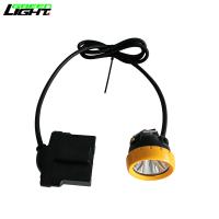 China Rechargeable LED Miner Cap Lamp IP68 Waterproof Corded Mining Cap Lamp with 7.8Ah Li-ion Battery for sale