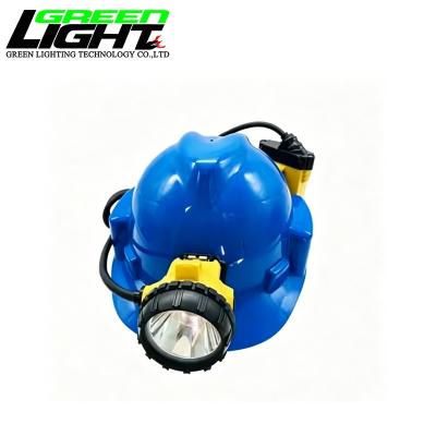China Miner Headlight Corded Mining Lamp IP68 Waterproof 13.6Ah Rechargeable 25000Lux for sale