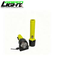 China 10000Lux Rechargeable LED Mining Flashlight IP68 Waterproof Industrial Torch with Magnetic USB Charging 3.4Ah Battery for sale