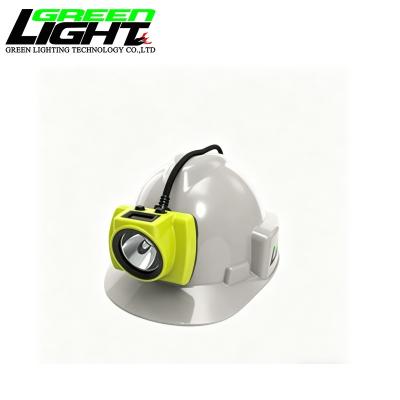 China Rechargeable Mining Cap Lamp 16000Lux LED Miner Headlamp OLED Display IP68 Waterproof with Rear Strobe Light for sale