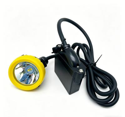 China 15000Lux Corded Mining Cap Lamp Rechargeable LED Miner Headlamp IP68 Hard Hat Light Linterna Minera for sale