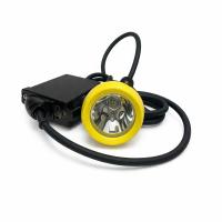 China 15000Lux Corded Mining Cap Lamp Rechargeable LED Miner Headlamp IP68 Hard Hat Light Linterna Minera for sale