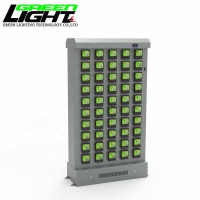 China 100 Points Cap Lamp Charging Station Mining Charging Rack for Cordless Miner Head Lamp Multi Charging Cabinet with Power Display for sale