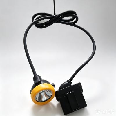 China Corded Mining Helmet Light Rechargeable LED Cap Lamp with 3 Brightness Modes for sale