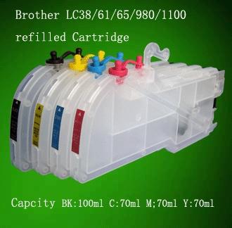 China Refill Ink Cartridge for Brother LC38 Printers High Yield 12ml Black for sale