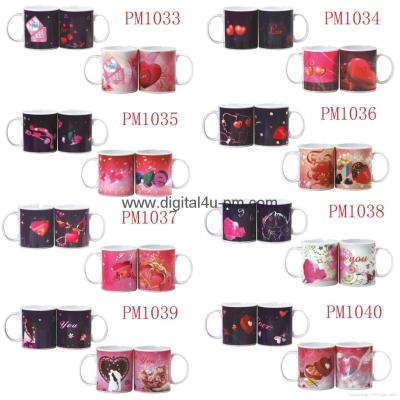 China Custom Color Changing Mug 11oz Heat Reactive Magic Coffee Cup for sale