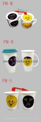 China Custom Coffee Color Changing Mugs 11oz Heat Reactive Ceramic Mug for sale