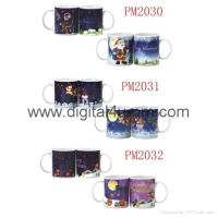 China Christmas Color Changing Mug 11oz Heat Reactive Ceramic Coffee Cup for sale