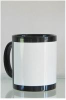 China Sublimation Black Flower Blank Mug 11oz 3.2in Diameter for Custom Printing for sale