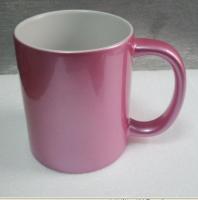 China Sublimation Pearly-Lustre Pink Mug 11oz for Custom Photo Gifts for sale