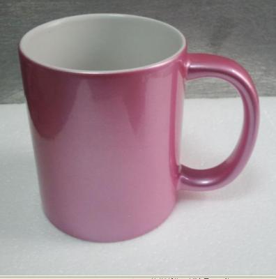 China Sublimation Pearly-Lustre Pink Mug 11oz for Custom Photo Gifts for sale