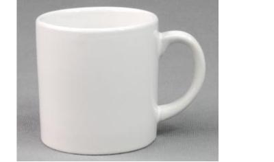 China 6oz Sublimation Coffee Mug White Ceramic Heat Press Blank for Custom Printing for sale