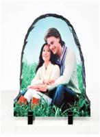 China Sublimation Semi-circular Opening Photo Slate 8x10 Inch Blank Ceramic for sale