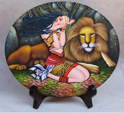 China Sublimation Large Round Photo Slate 8 inch Blank Ceramic Coaster for Heat Press DIY for sale