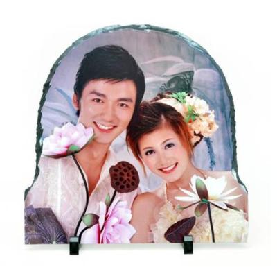 China Sublimation Large Semi-Circular Opening Photo Slate 8x10 Inch Blank for sale