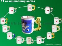 China 11 oz and 15 oz Side Color Series Ceramic Mug Durable Customizable for sale