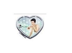 China Sublimation Heart Shape Mirror Blank for DIY Crafts 20x20cm for sale