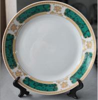 China Sublimation 8 Inch Green Border Plate for Custom Printing Durable Ceramic for sale