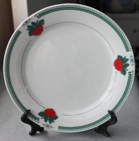 China Sublimation 8 Inch Green Border Strawberry Plate for Custom Printing for sale