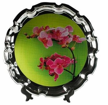 China Sublimation 10 Inch Twist Border Metal Plate for Custom Photo Gifts for sale
