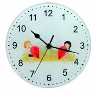China Custom Sublimation Round Glass Clock 12 Inch Wall Art for Personalized Gifts for sale