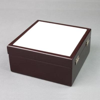 China Sublimation Medium Wooden Jewelry Box 8x6x4 Inch for Custom Gifts for sale